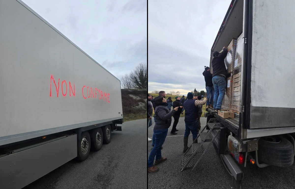 Protestujący Francuzi znowu niszczą ładunki - ostrzeżenie przed akcjami ...